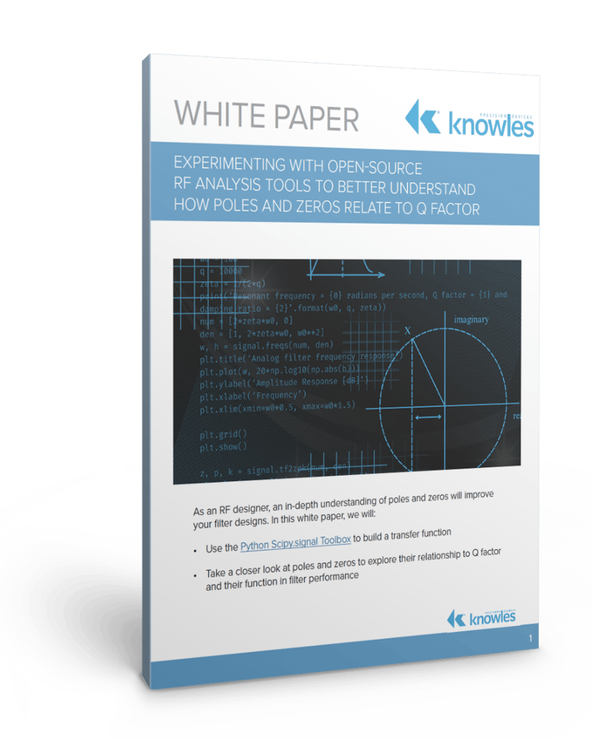 White Paper | RF Tools to Understand How Poles and Zeros Relate to Q Factor